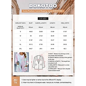 Dokotoo Womens Cozy Ladies Fashion 2023 Oversized Fuzzy Fluffy Fleece Winter Fall Soft Open Front Long Sleeve Fleece Hoodies Cardigans Sweaters Jackets Coat Outerwear Tie Dye Grey Medium
