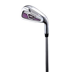 Aspire XD1 Ladies Womens Complete Right Handed Golf Clubs Set Includes Titanium Driver, S.S. Fairway, S.S. Hybrid, S.S. 6-PW Irons, Putter, Stand Bag, 3 H/C's Purple (Right Hand Petite -1")