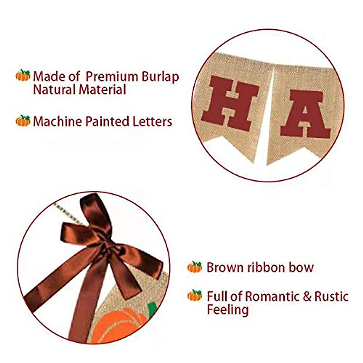 Give Thanks Burlap Banner, Thanksgiving Banner Burlap, Thanksgiving Decorations, Reusable Pre-Strung Thanksgiving Decoration for Thanksgiving Party Supplies Fireplace Mantle Home Decor