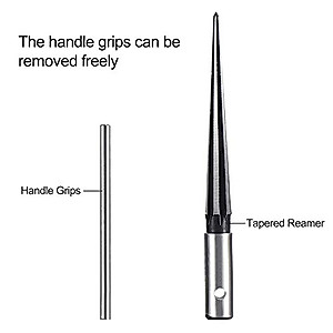 QXUJI 2PCS T Handle Reamer, Bridge Pin Reamer, 1/8"-1/2" (3.18mm-12.7mm) Tapered/Fluted Chamfer Reaming for Wood Latches, Woodworker, Repairman Maintenance, Cutting Tool