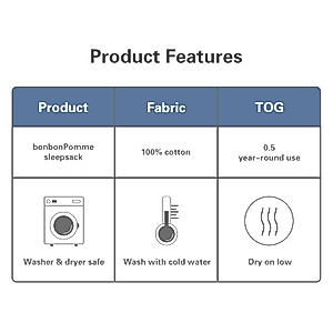 bonbonPomme Baby Sleep Sack 2 Pack -Baby Toddler Sleep Sack Sleeveless Cotton 2-Way Zipper Baby Wearable Blanket Sleeping Bag White Fox 12-18 Months