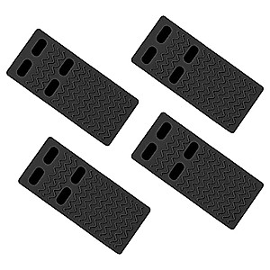 Door Stop Wedge Stopper Rubber Silica Gel Flexible Non Scratching Door Holder - Smart Stackable Slip-Resistant Design (Black)