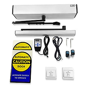 Olideauto ADA Automatic Door Openers,Residential Swing Door Low Energy Door Closer 120B with 2PCS Exit Buttons