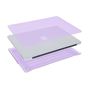 MOSISO Compatible with MacBook Air 13 inch Case (Models: A1369 & A1466, Older Version 2010-2017 Release), Protective Plastic Hard Shell Case & Keyboard Cover & Screen Protector, Light Purple