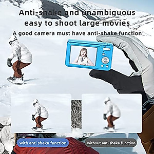 Asixxsix Digital Camera, 8X Optical Zoom HD 48MP Vlogging Camera 2.7inch Screen Children Camera Video Recorder Portable Kids Selfie Camera Birthday for Boys Girls Teens Kids(Blue)