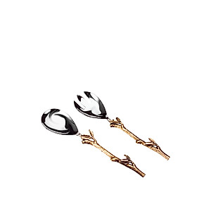 Leaf Design 2 Tone Salad Set