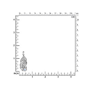 Silvershake Natural Moonstone 925 Sterling Silver Feather Victorian Style Pendant with 18 Inch Chain Necklace