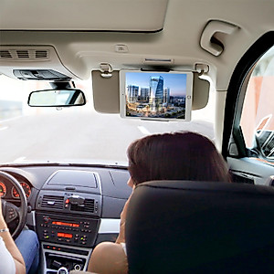 Hikig Visor Tablet Mount for 7-11 Inch Tablets, iPad 6/5/4/3/2/1, iPad Mini 5/4/3/2/1, iPad Air 3/2/1, Kindle, Android Tablets - Black