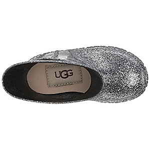 UGG Kids T DRIZLITA Rain Boot, Glitter Grey, 6 US Unisex Toddler