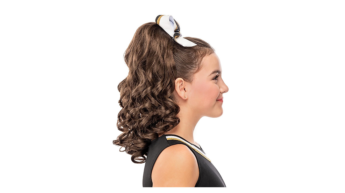 Girly Curls Curly Cheerleader Hairpiece - 16" Natural Look for Cheer ...