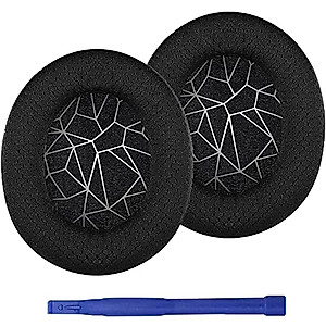 Arctis 9X Replacement Earpads Printing Mesh Ear Cushions for SteelSeries Arctis 1/3/5/7/9 Arctis Pro Arctis 9X Headphones Noise Canceling Headset Ear Pads Earmuff Repair Parts (Black+White)