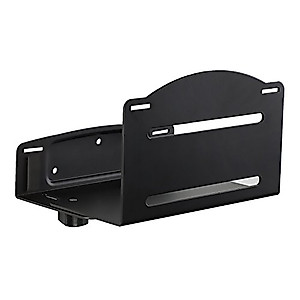 Mount-It! CPU Wall Mount Bracket, Desktop Computer Tower Holder with Safety Straps, Heavy Duty Size Adjustable CPU Holder, Steel, Black, 22 Lbs Capacity, Saves Floor and Desk Space