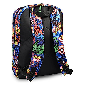 Marvel Avengers 16” Backpack School Supplies For Boys, Kids - 3 Pc Bundle With Avengers School Bag, Superhero Stickers And Bookmark | Avengers School Travel Bag
