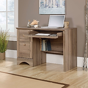 Sauder Harbor View Computer Desk, Salt Oak finish