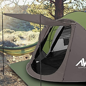 Pop Up Tent + Camping Tent Ground Cloth for 4-6 Person
