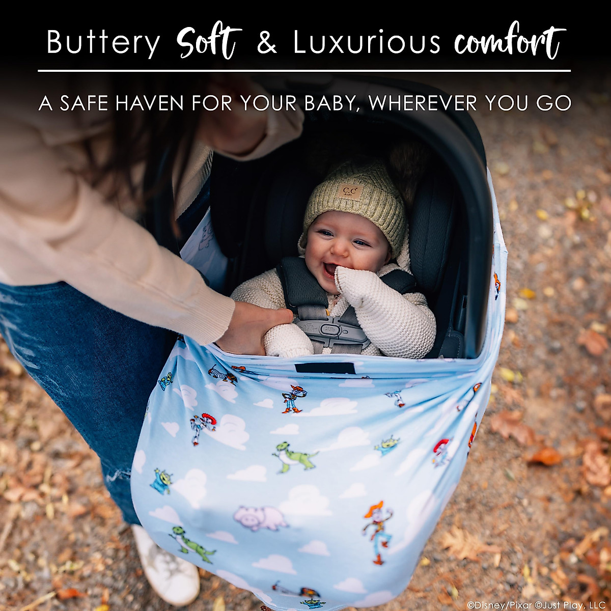 Milk Snob Original Disney 5-in-1 Cover - Nursing Cover for Breastfeeding - Baby Car Seat Cover, Carseat Canopy & Stroller - Essential All-in-One Cover - Gift for Mom, Baby (Toy Story)
