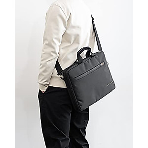 Inateck 15.6 Inch Laptop Sleeve,180° TSA Shoulder Bag,Splash-resistant 3-Way Laptop Carrying Case,Handbag with Trolley Strap Compatible with 15-15.6 Inch Laptop/Chromebook/Notebook for Commuting