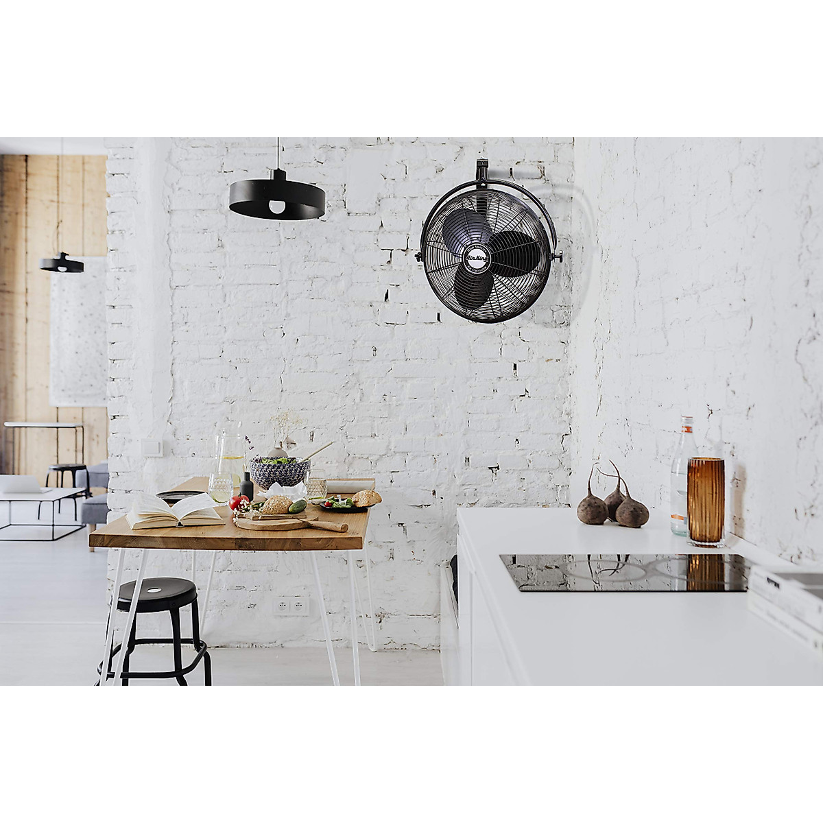 Air King 9020 1/6 HP Industrial Grade Wall Mount Fan, 20-Inch,Black