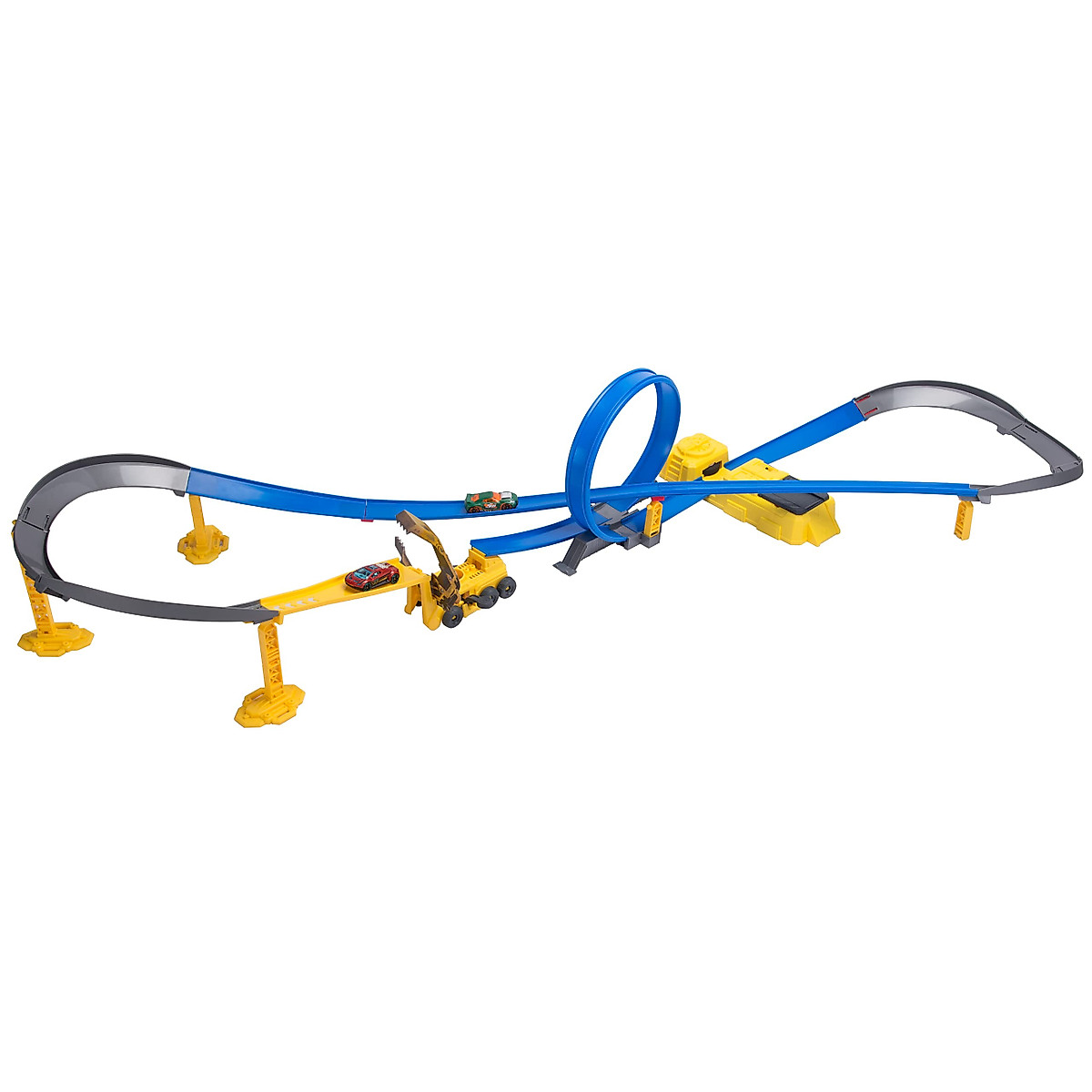 Metal Machines Construction Destruction Track Set Playset with Mini Racing Cars by ZURU Cars Play Set Compatible with Other Brands