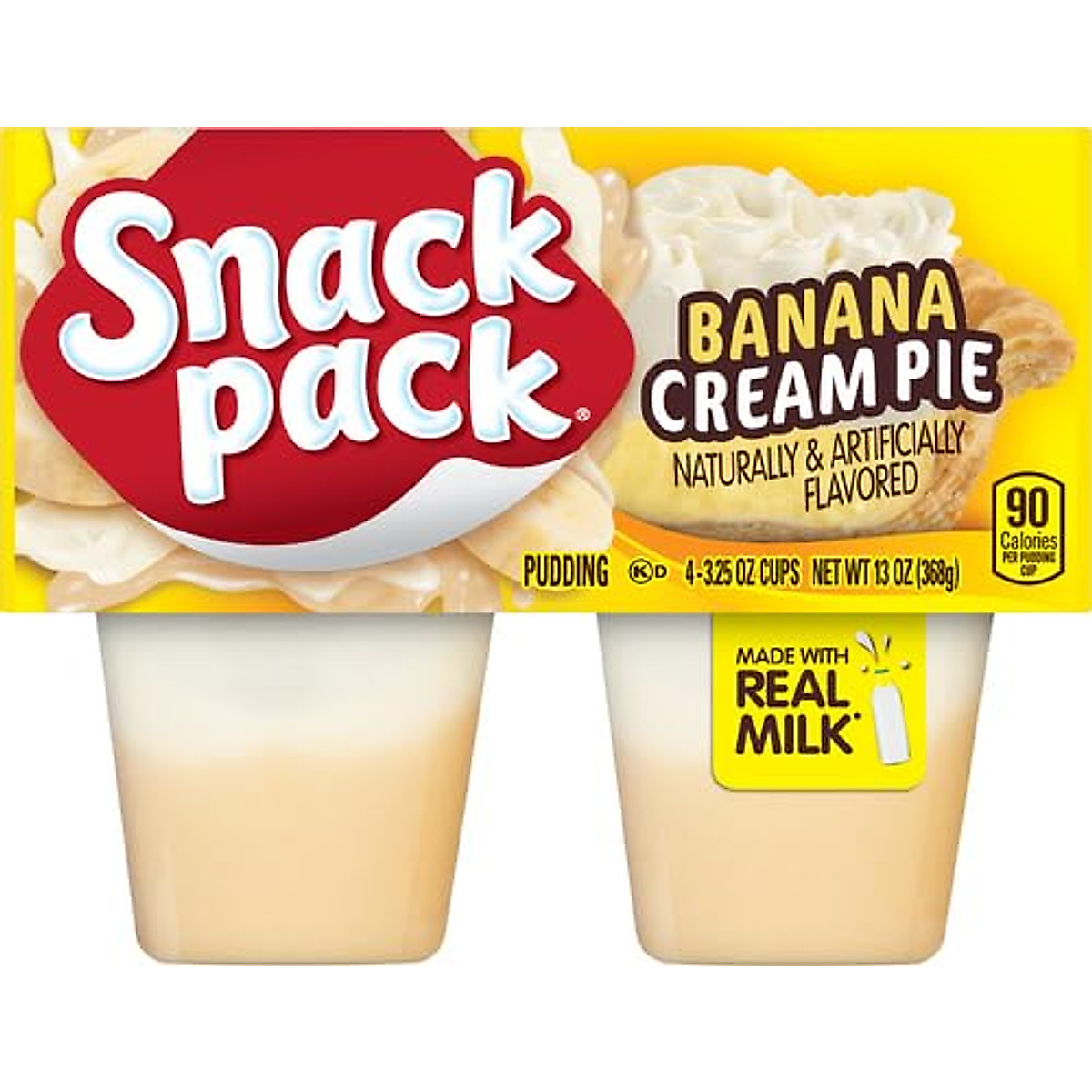 Snack Pack Pie Pudding Cups, Banana Cream, 13 oz (4 ct)