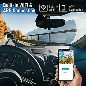 Dash Cam 4K WiFi Dash Camera for Cars 3" Dashcam with Super Night Vision 170° Wide Angle Dashboard Cam Recorder,G-Sensor,Motion Detection,Loop Recording,Parking Monitor