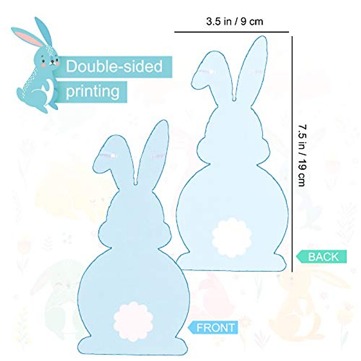 Whaline Easter Banner Decoration Happy Easter Banner Garland, Glitter Easter Bunny Bunting Flag Farmhouse Banner Spring Themed Party Favors Supplies, Happy Easter Day Home Decor for Mantle Fireplace