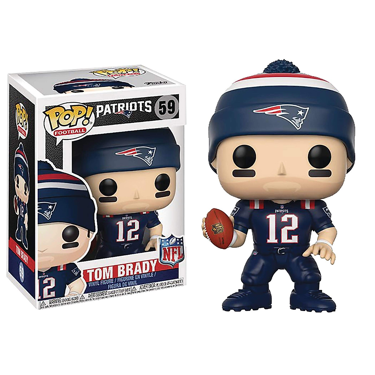 POP Football: Patriots - Tom Brady (Color Rush) Funko Vinyl Figure (Bundled with Compatible Box Protector Case)