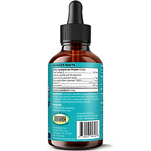 Premium Eye Supplement For Dogs – Tear Stain Supplement For Dogs, Eyes, Vision & Macular Health - Eye Support for Dogs with Lutein, Zeaxanthin, Astaxanthin & Omegas - All Ages, Sizes & Breeds – 2oz
