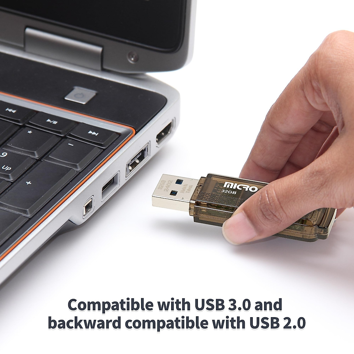 INLAND Micro Center Superspeed 10 Pack 32GB USB 3.0/USB3.1 Gen1 Flash Drive Gum Size Memory Stick Thumb Drive Data Storage Jump Drive, 10X Faster Than USB 2.0 USB Drives (32G 10-Pack)