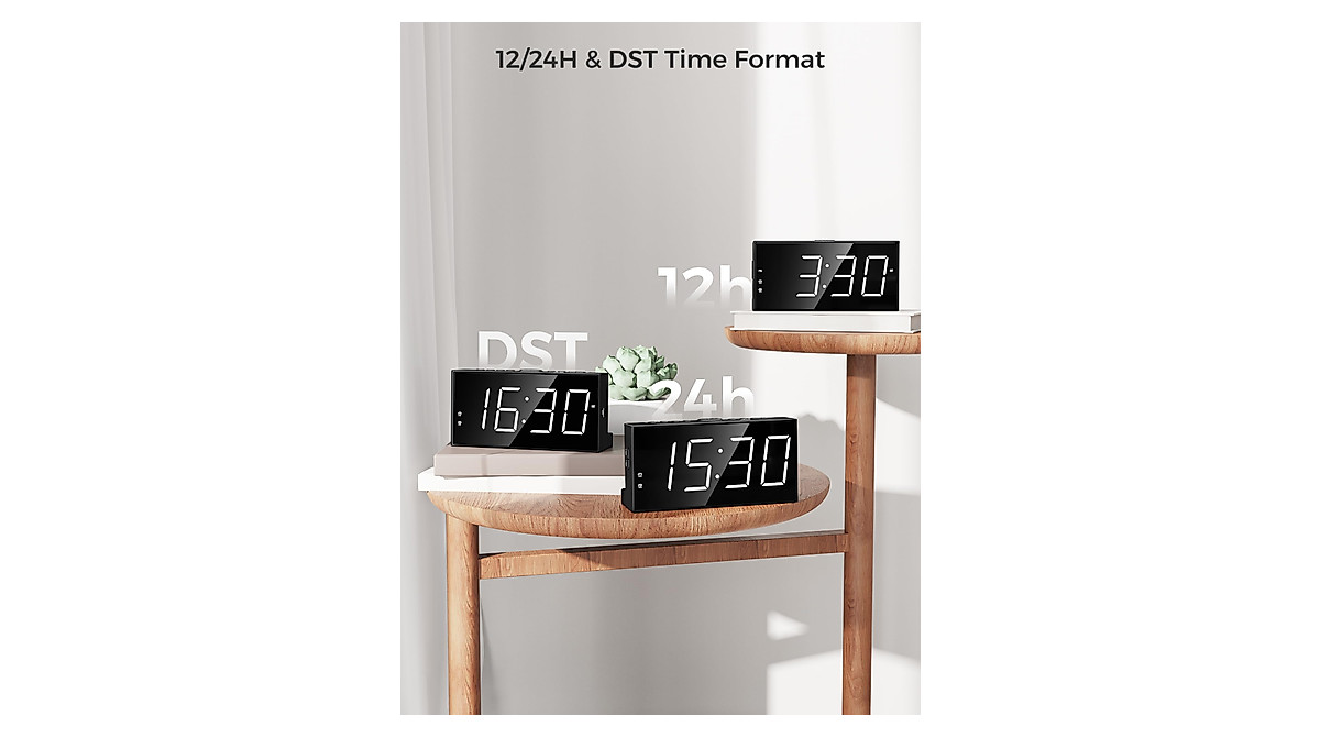 Alarm Clock for Bedroom with Dual Alarms and USB Charging | PPLEE