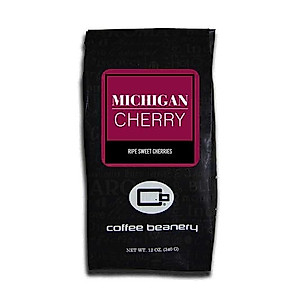 Michigan Cherry Coffee by Coffee Beanery | 12oz Flavored Coffee Ground Medium Roast Coffee| 100% Specialty Arabica Coffee Ground | Gourmet Coffee | Flavored Ground Coffee Medium Roast