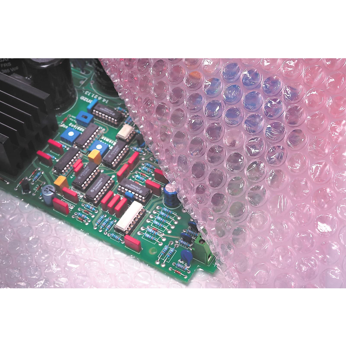 Mighty Gadget Pink Bubble Cushioning Wrap Rolls, 12" x 36’ ft, Perforated Every 12" for Packaging, Shipping, Mailing (AntiStatic)