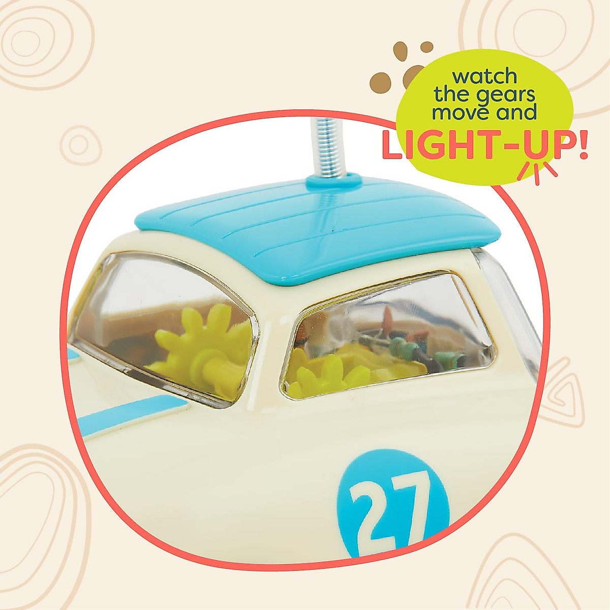 B. toys- Rally Ripster-Remote Control Car – RC Car for Toddlers, Kids – Light-Up Toy Car – Toy Vehicle – 12 Months +