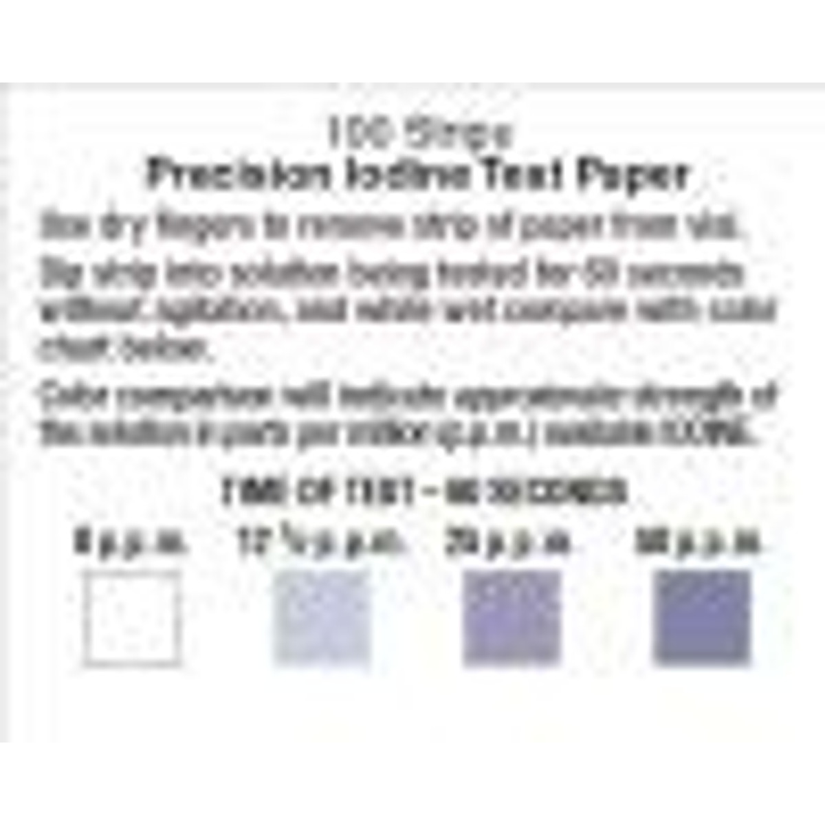 FryOilSaver Co, Restaurant Sanitizer Iodine Testing Strips, 0-50 ppm ph Paper Test Strips, Vial of 100 Test Strips