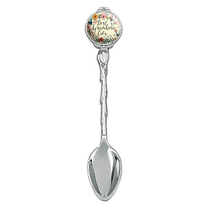 Best Grandma Ever Floral Novelty Collectible Demitasse Tea Coffee Spoon