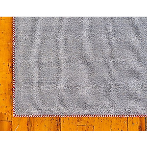 Unique Loom Solid Gava Collection 100% Natural Twisted Wool Modern Terracotta Area Rug (8' x 12')