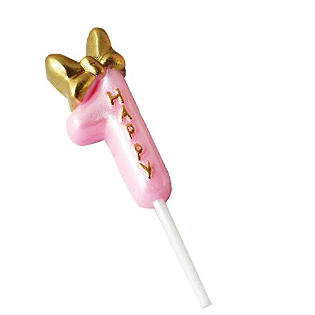 Gold 1 Candle Birthday Girl,Golden First 1st Birthday Candle Girl for Cake Topper, Number 1 Cake Topper Gold, 1th Birthday Party for First 1 Year Old Cake Candle (Number 1)