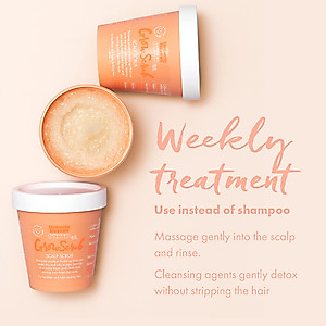 Umberto Giannini Grow Long Hair Growth Scrub Treatment - Vegan & Cruelty Free Grow Scrub Scalp Exfoliator with Caffeine-Gro Complex