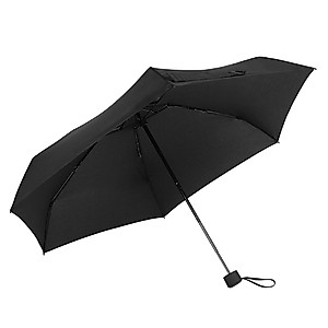 Small Mini Umbrella with Case by GAOYAINIG Light Compact Design Perfect for Travel Lightweight Portable Parasol Outdoor Sun&Rain Umbrellas Black