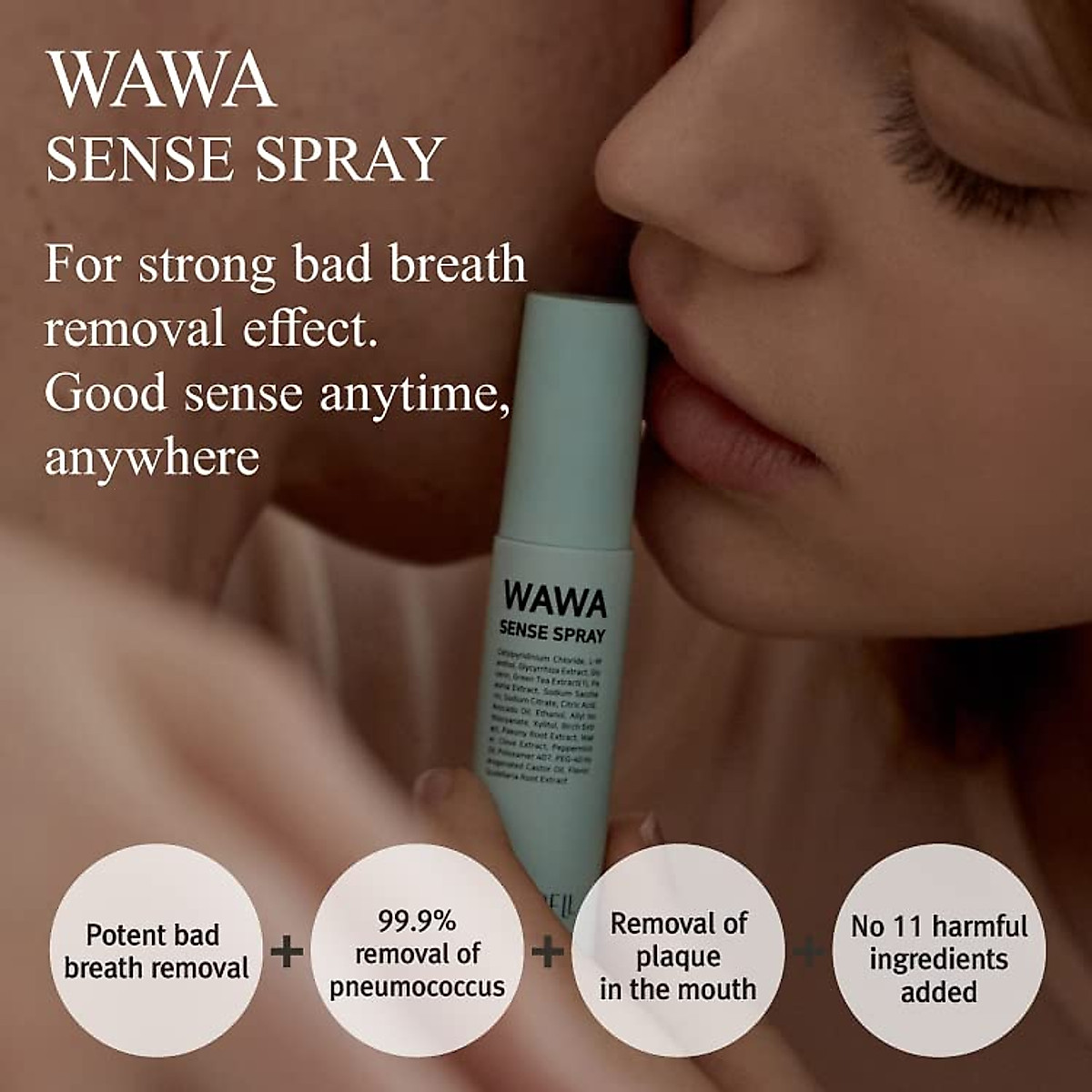 ROROBELL Wawa Sense Spray Oral Care Mouth Freshener Fights Bad Breath ((1/3 Fl Oz (Pack of 1)))