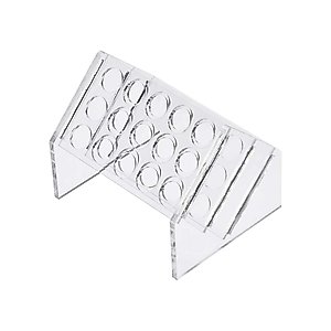 uxcell Slant Rack Acrylic Test Tube Holder 15 Wells for 10ml/15ml Centrifuge Tubes Clear