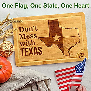 Bamboo State Cutting Board for Kitchen – Texas Cheese Board, Charcuterie Platter & Serving Tray, (15" x 10")