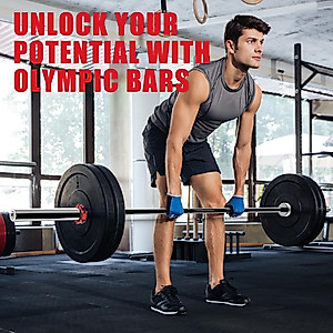 Olympic Barbell Weight Bar for Weightlifting, Bench Press Bar 7ft/6ft/5ft for Strength Training, Rated 700lbs/500lbs/400lbs Weight Capacity