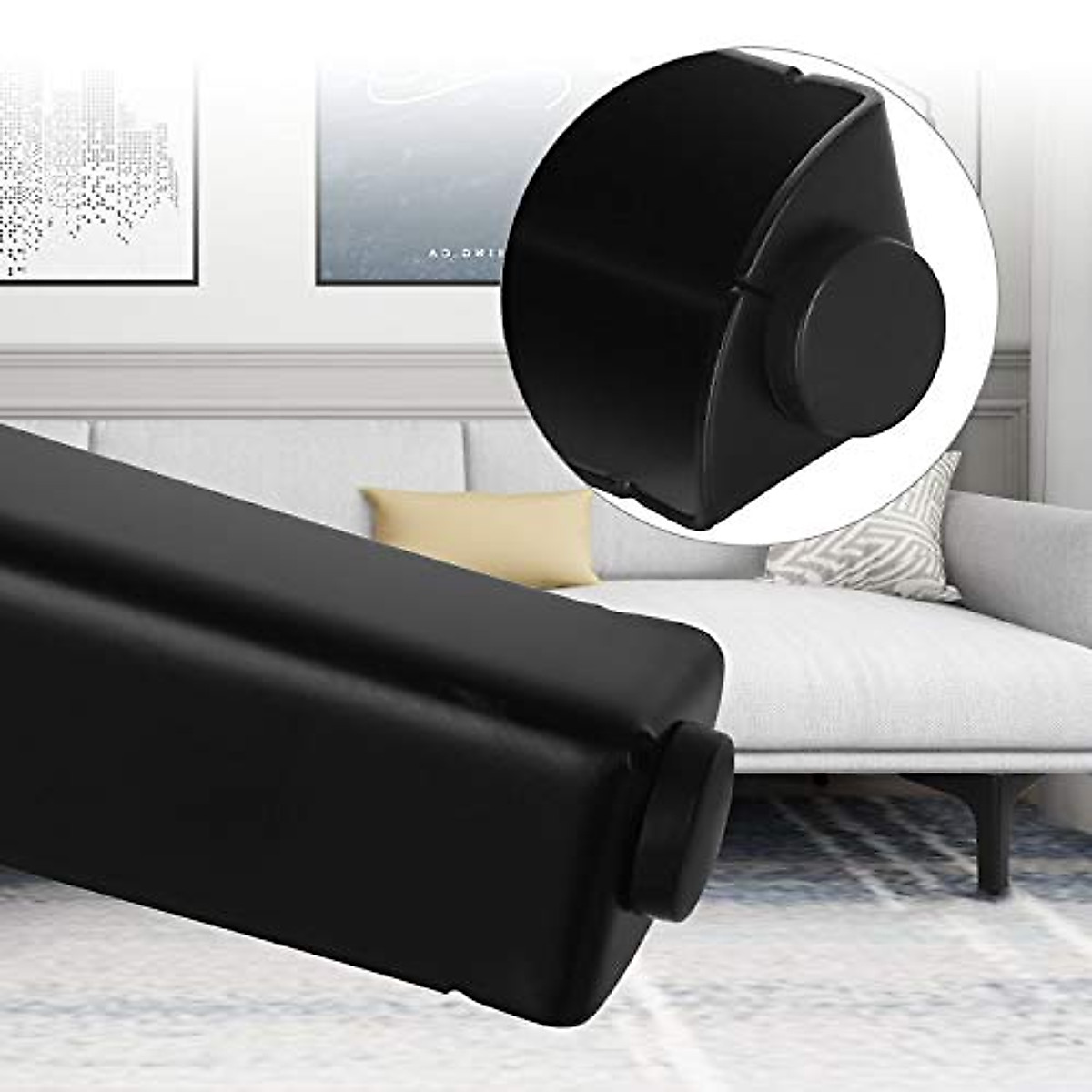 ZIQI 5"/13cm Metal Furniture Legs Feet, 12 Pack Heavy Duty Modern Black Steel Sofa Legs for Coffee and End Table, Chairs and Home DIY Projects