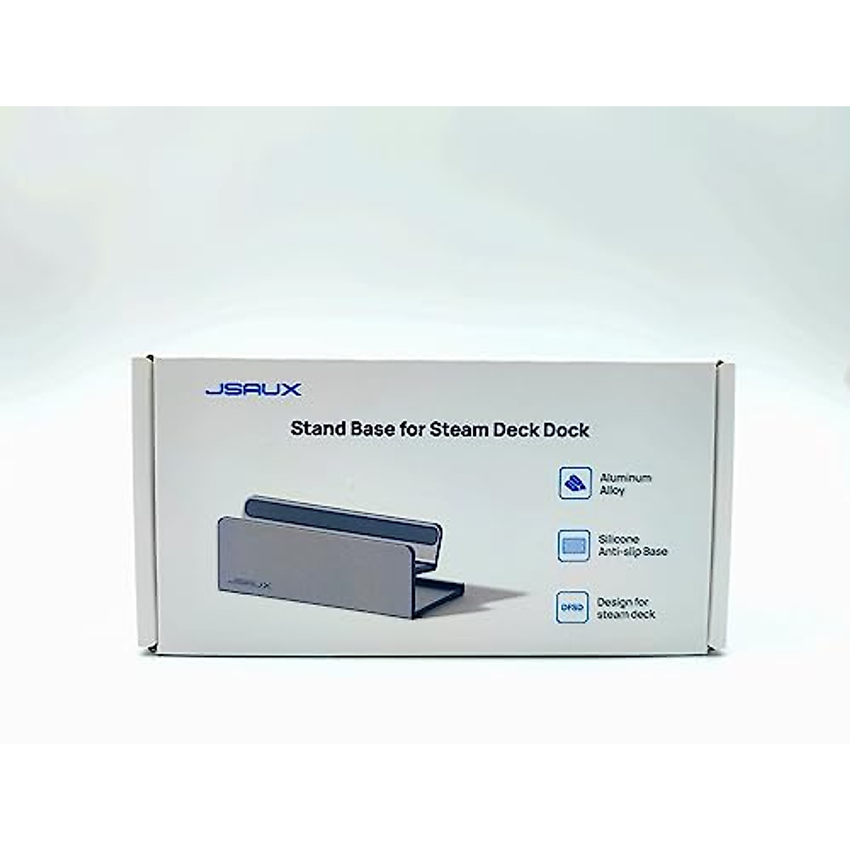 JSAUX Stand for Official Steam Deck Dock and Steam Deck/ROG Ally with Case, Frosted Aluminum Alloy Playstand for Steam Deck, Anti-Slip Holder for Valve Steam Deck/ASUS ROG Ally