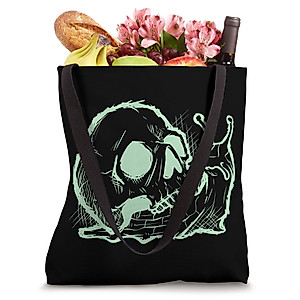 Occult Goth Gothic Emo Dark Creepy Skull Snail Witchcraft Tote Bag