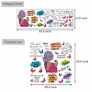 Inspirational Wall Decals Stickers Quotes Peel and Stick Vinyl Wall Decals Multicolor Paint Splatter Wall Decals Splatter Splotches Wall Sticker or Walls Motivational Saying Positive Wall Stickers