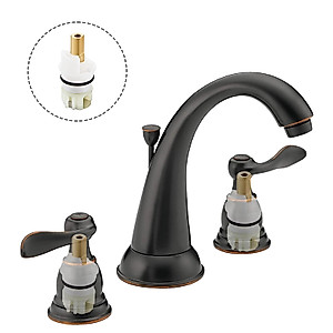 RP25513 Faucet Stem Replacement Kit for Delta Two-Handle Faucets - Includes RP24096 Cartridge, RP4993 Seat & Spring, RP24097 Turn Stop - Durable Brass & Plastic Construction (1 Pack)
