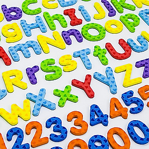 Magnetic Letters and Numbers for Classroom Educating Kids in Fun -Educational Alphabet Refrigerator Magnets Building Preschool Toddler Spelling and Learning Rfidge Magnets-112 Pieces