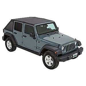 Pavement Ends by Bestop 56843-35 Black Diamond Frameless Sprint Top for 2010-2017 Jeep Wrangler Unlimited